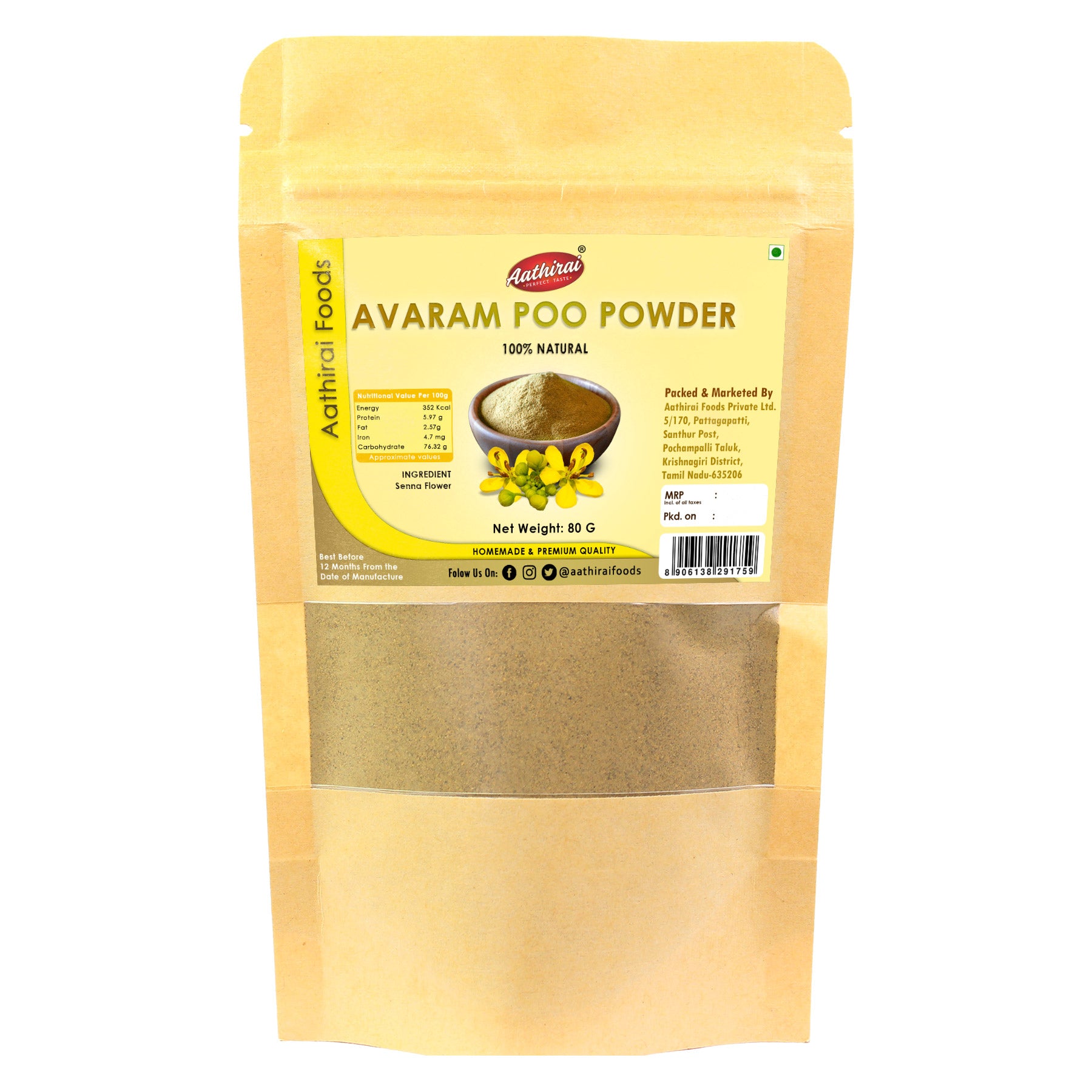 Avaram Flower Powder | Organic Powder | Order Online - Aathirai ...