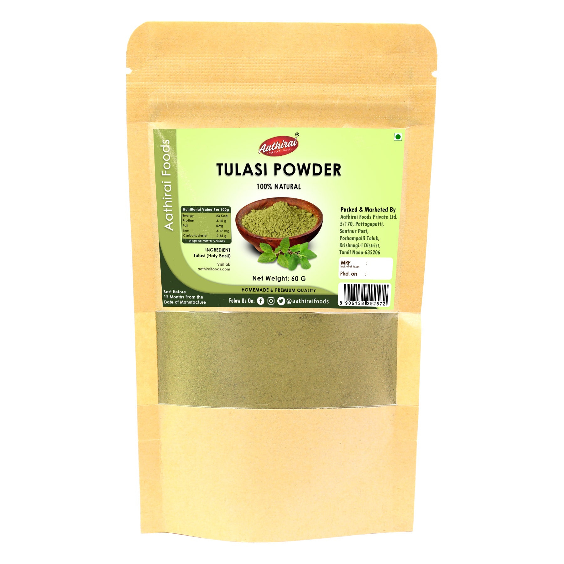 Thulasi Powder | Organic Powder | Order Online - Aathirai – Aathirai ...