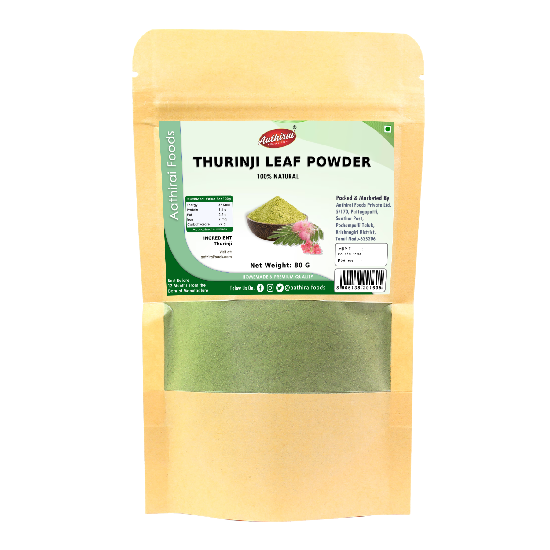 Aathirai Thurinji Leaf Powder | 80 GMS – Aathirai Foods Private Limited