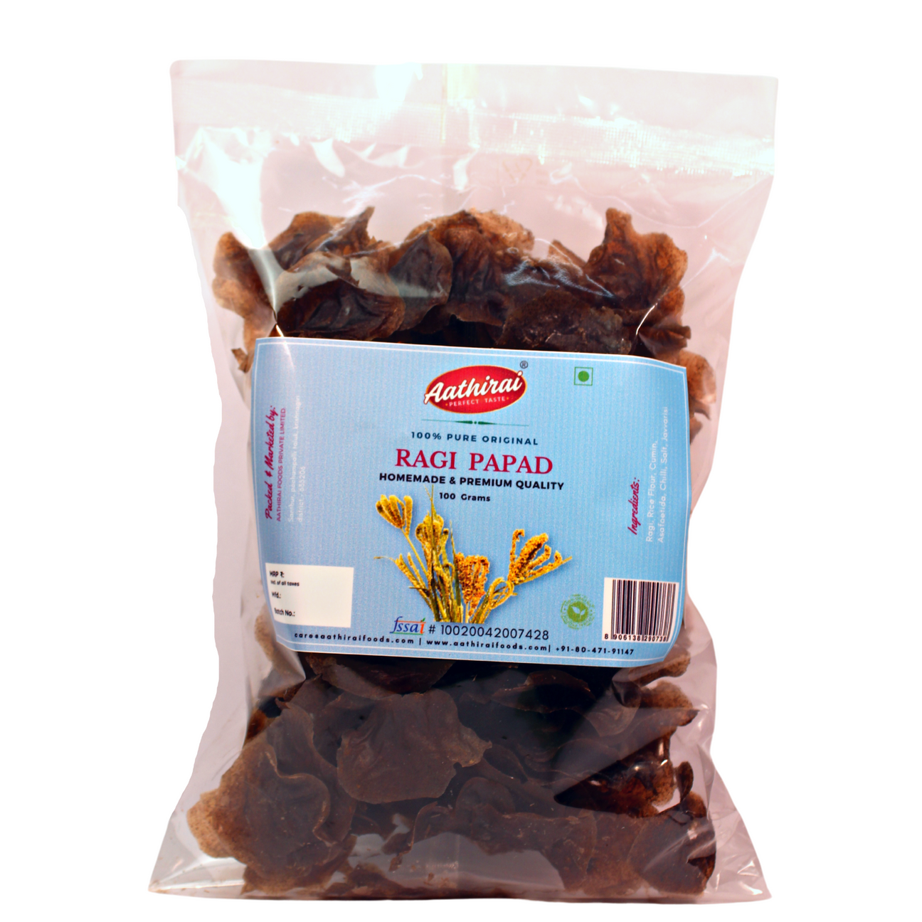 Ragi Papad | Homemade Papad | Order Online - Aathirai – Aathirai Foods ...